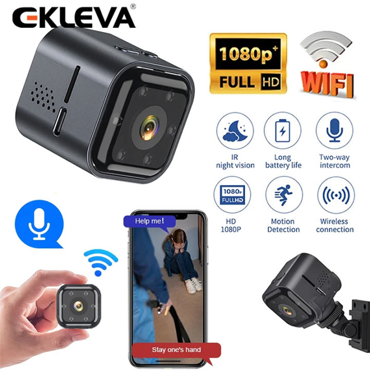 EKLEVA HD WiFi Mini Camera Night Vision Mobile Detection Video Intercom ...