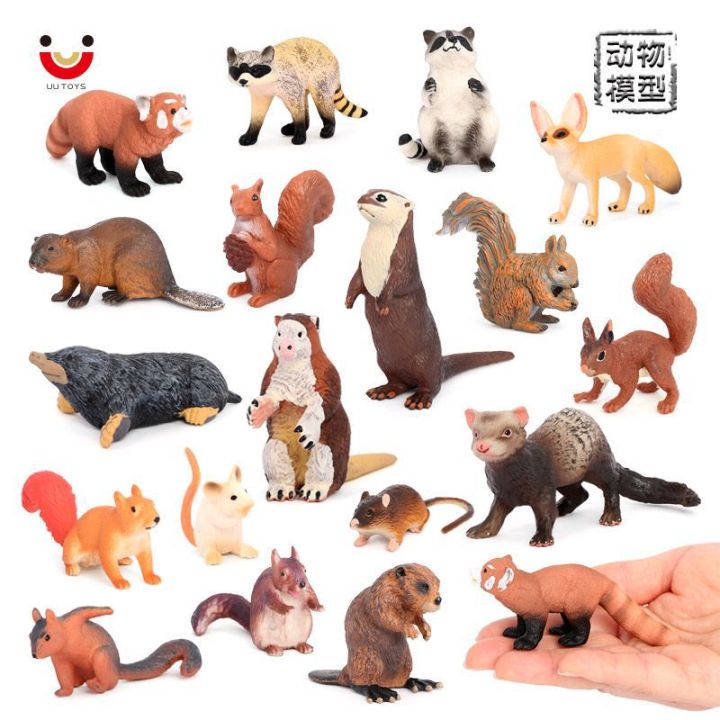 Artificial Animal Model Squirrel Mole Raccoon Red Panda River Otter ...