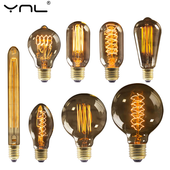Retro Edison Bulb E27 220v 40w St64 G80 G95 G125 Ampoule Vintage Edison