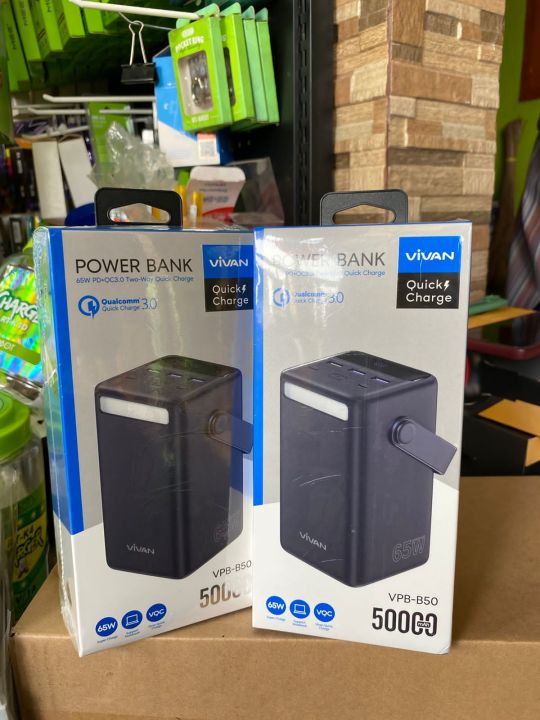 powerbank VIVAN VPB-B50 50000mAh 65W Quick charge 3.0 | Lazada Indonesia