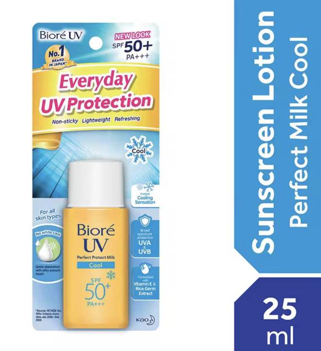 Biore UVA & UVB Pelindung Matahari / Perfect Protect Cool SPF 50+ PA ...