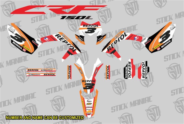 Honda crf 150L full body decals | Lazada PH