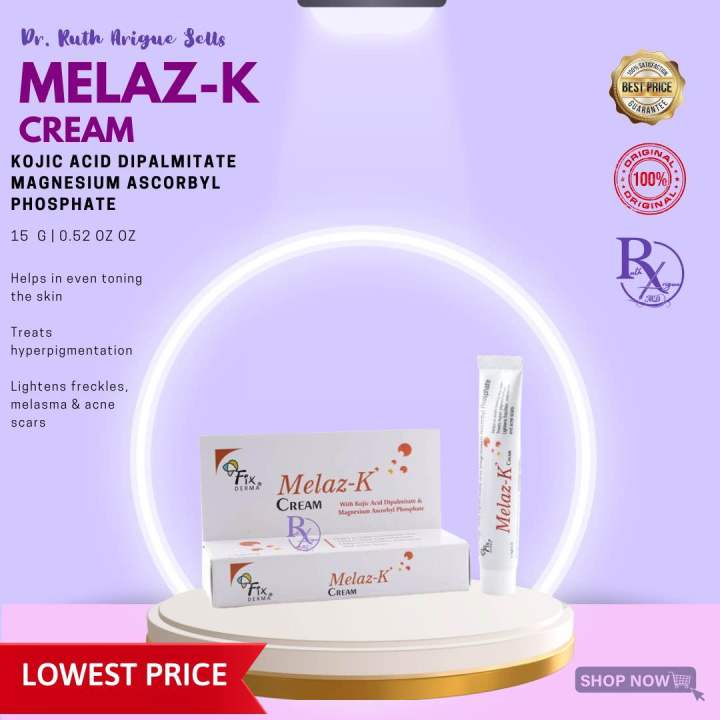 Melaz-K Cream 15g tube by Fixderma for Freckles, Acne Scars, Melasma ...