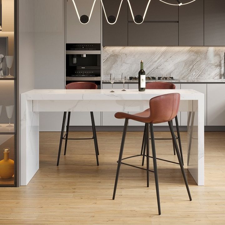 Kitchen Island Dining Table Integrated Finished Solid Wood Bar Kitchen ...