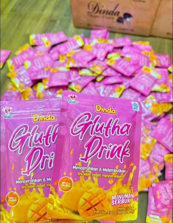 DINDA GLUTA DRINK | MINUMAN SERBUK PENCERAH KULIT | MENGANDUNG ...