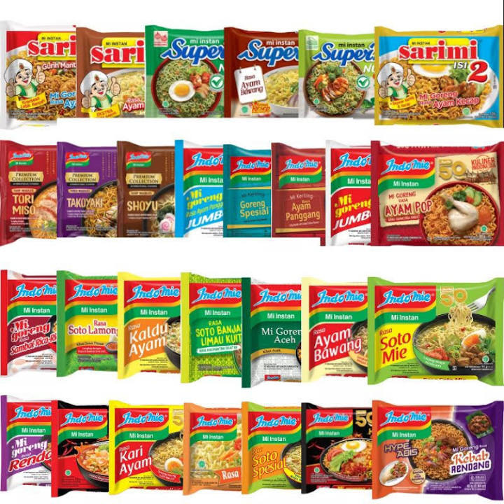 INDOMIE GORENG MIE INSTAN VARIAN RASA LENGKAP INDOMIE INDOFOOD | Lazada ...