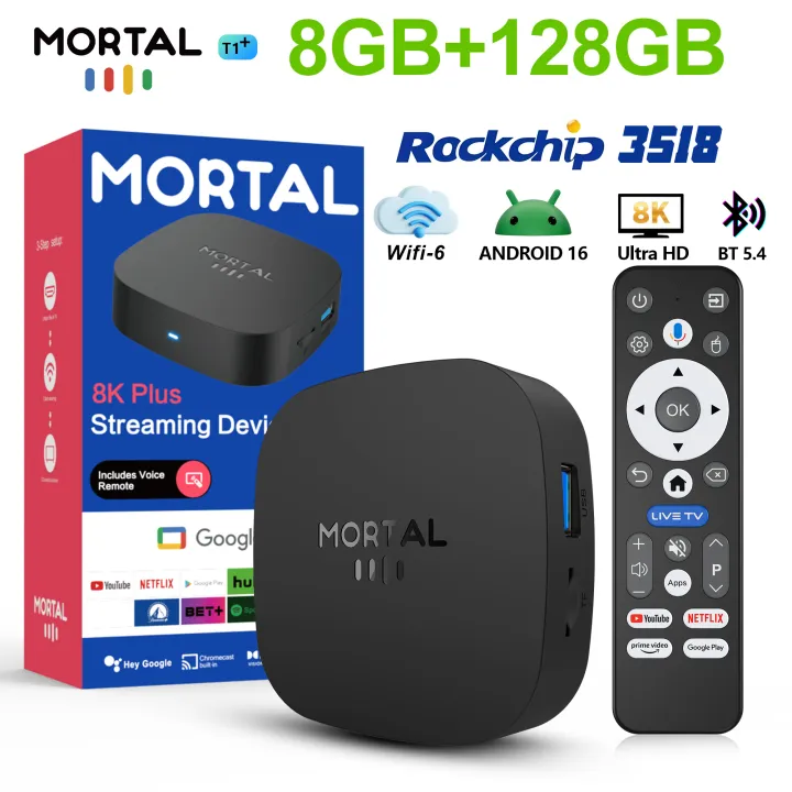 2025 T1+ Android16 TV Box RK3518 Support Dual wifi 6 Dual UI interface ...
