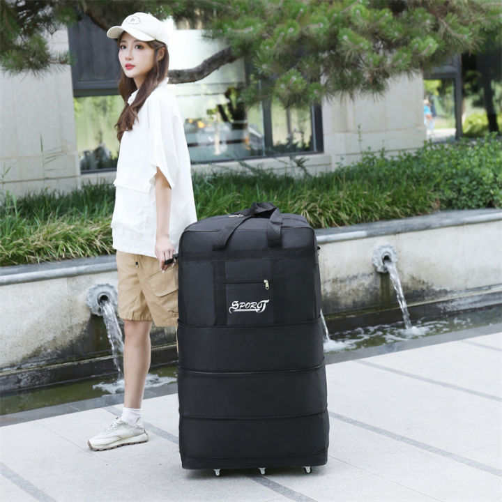 32” Height Wheel Baggage Travel Bag with 5 Small Wheel Beg Balik ...