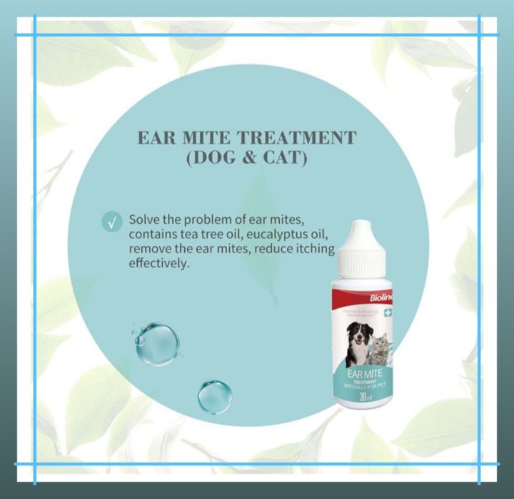 Bioline Ear Mite Treatment For Dogs And Cats (30mL) | Lazada PH