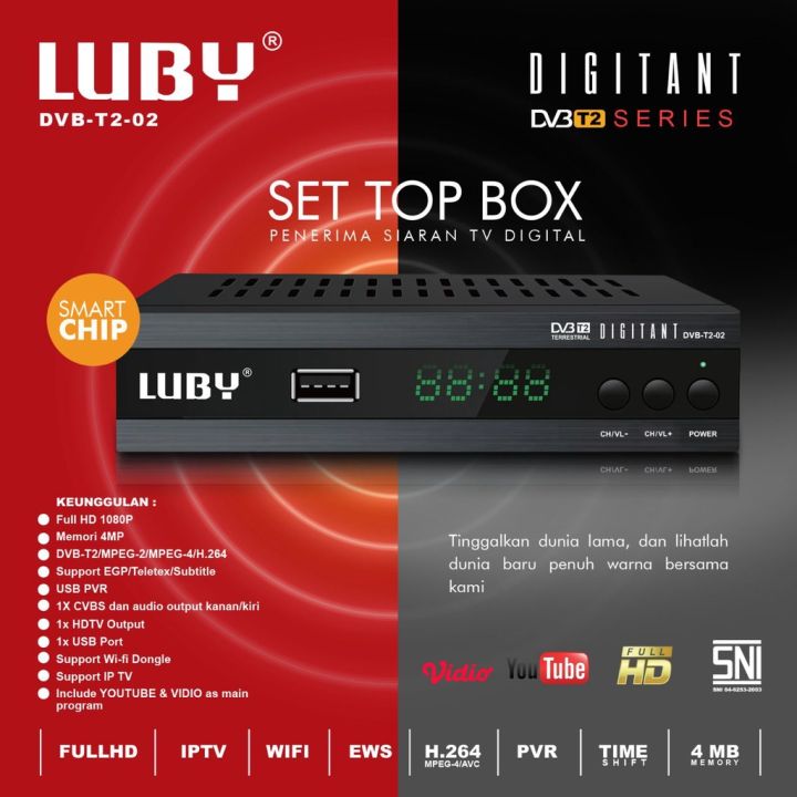 STB Set Top Box LUBY DVB-T2-02 DV3 T2 SERIES & SET TOP BOX AOKI ASTB-T2 ...