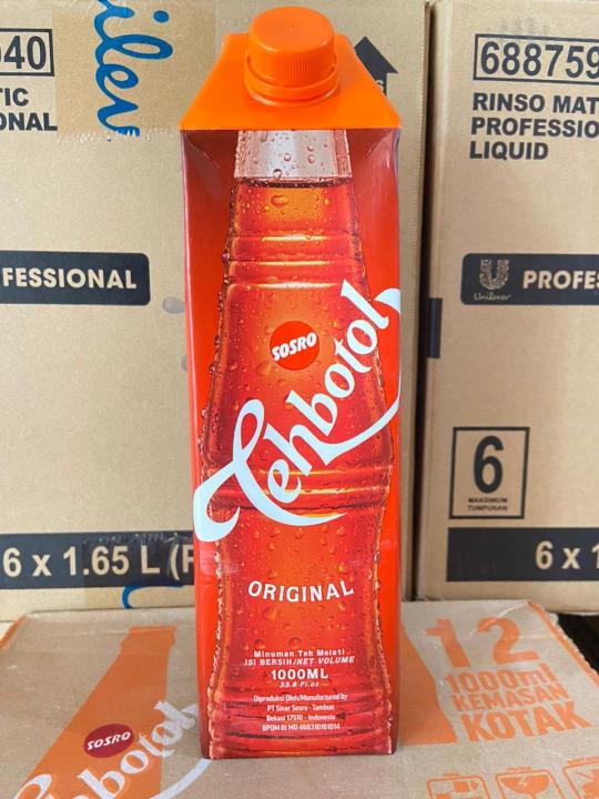 TehBotol 1 Liter Teh Botol Original 1000ml Kemasan Kotak | Lazada Indonesia