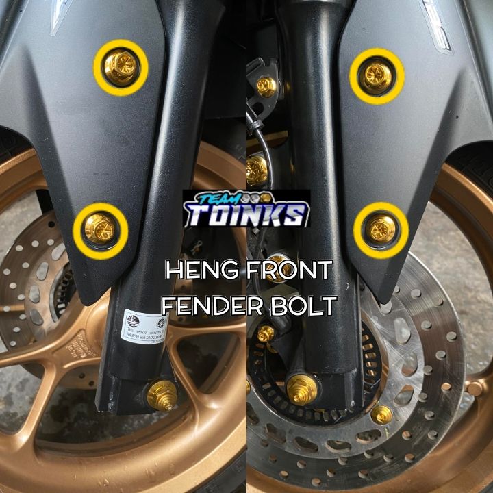 HENG NMAX/ AEROX / ADV FRONT FENDER BOLT SET ( 4pcs ) | Lazada PH