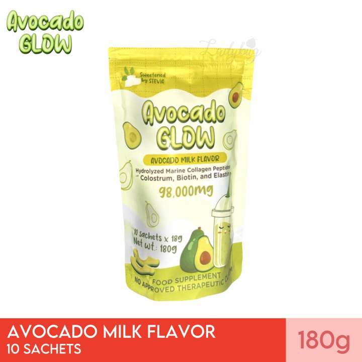 Avocado Glow Collagen and Glutathione Drink (10 sachets) | Lazada PH