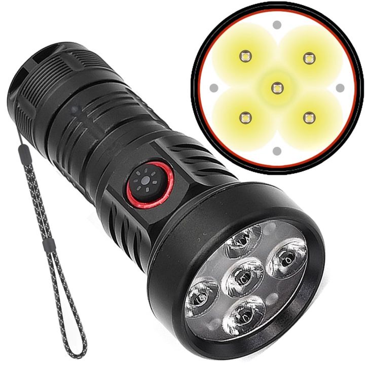 Mini Portable 5 Light 680 Lumens LED Small Flashlight USB-C ...