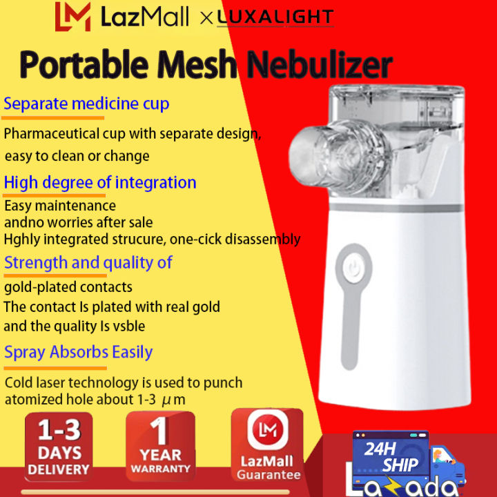 LUXALIGHT Portable Nebulizer Rechargeable Original Home Use Travel ...