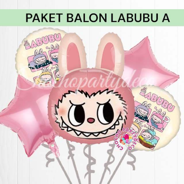 Paket Balon LABUBU A / Dekorasi Ulang Tahun Labubu | Lazada Indonesia