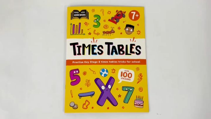 Times Tables Educational Workbook For Kids With Over 100 Reward ...