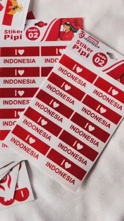 Stike Merah Putih | Stiker Indonesia | Stiker Pipi | Stiker 17 ...