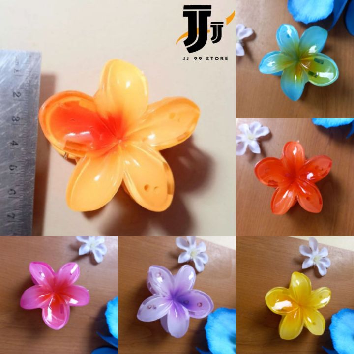 jepit rambut JEDAI 5,5cm SOFt Bunga kamboja 1pcs | Lazada Indonesia