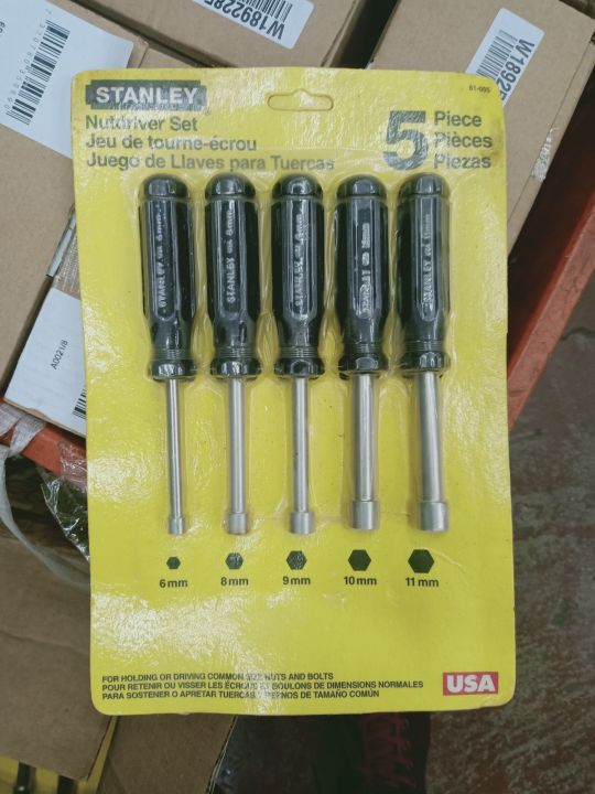 STANLEY NUT DRIVER SET 5 PCS/SET #61-005 6 - 11 MM | Lazada PH