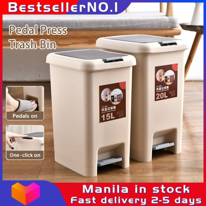 Bestseller 20L Trash Bin Foot Pedal Press Trash Can Multi -purpose ...