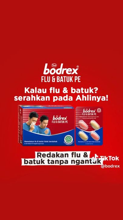 Bodrex Flu & Batuk PE 1 Strip isi 4 Kaplet - Untuk Meredakan Flu dan ...