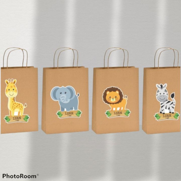 Jungle safari paper bag, jungle safari loot bag, jungle safari party ... Jungle safari paper bag, jungle safari loot bag, jungle safari party ...