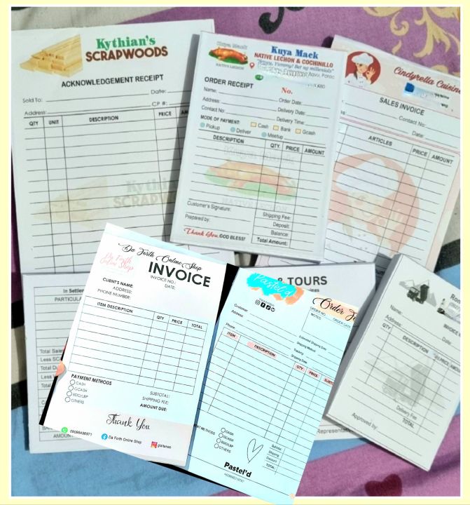 Customized Personalized Receipt Sales Invoice, Service Invoice Delivery ...