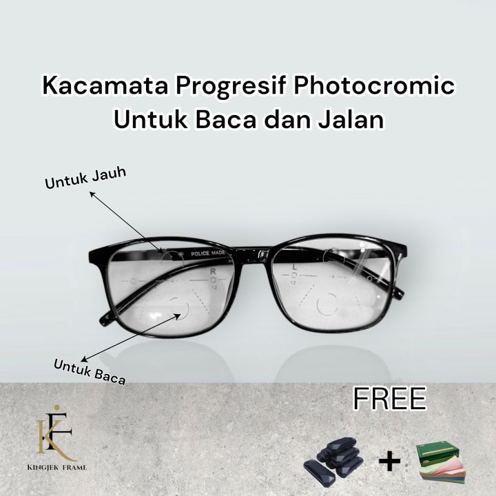 Kacamata Progresif Photocromic Untuk Baca dan Jalan Plus Minus Pria dan ...