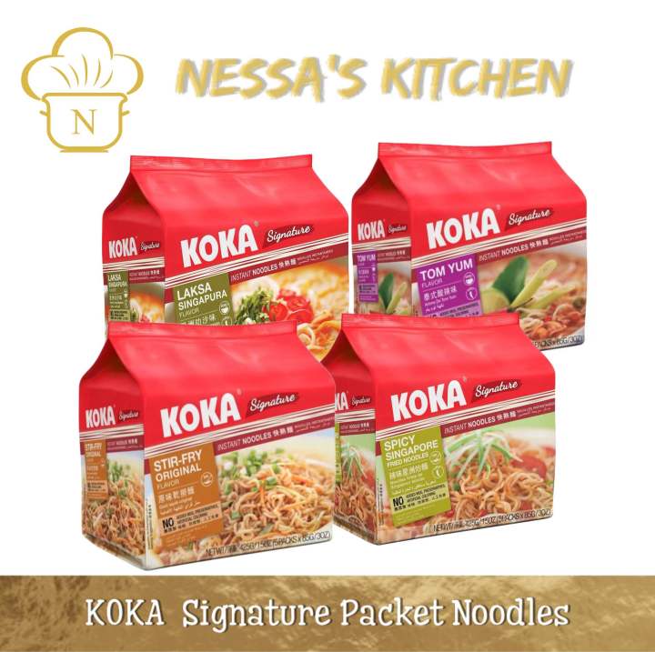 KOKA Signature Laksa Tom Yum Original Singapura Packet Noodles [Nessa’s ...