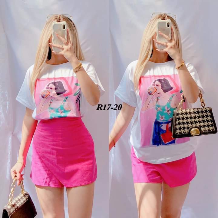 Zaraa Skort Terno Outfit for Women Skirt-Skort Trendy Coordinates Short ...