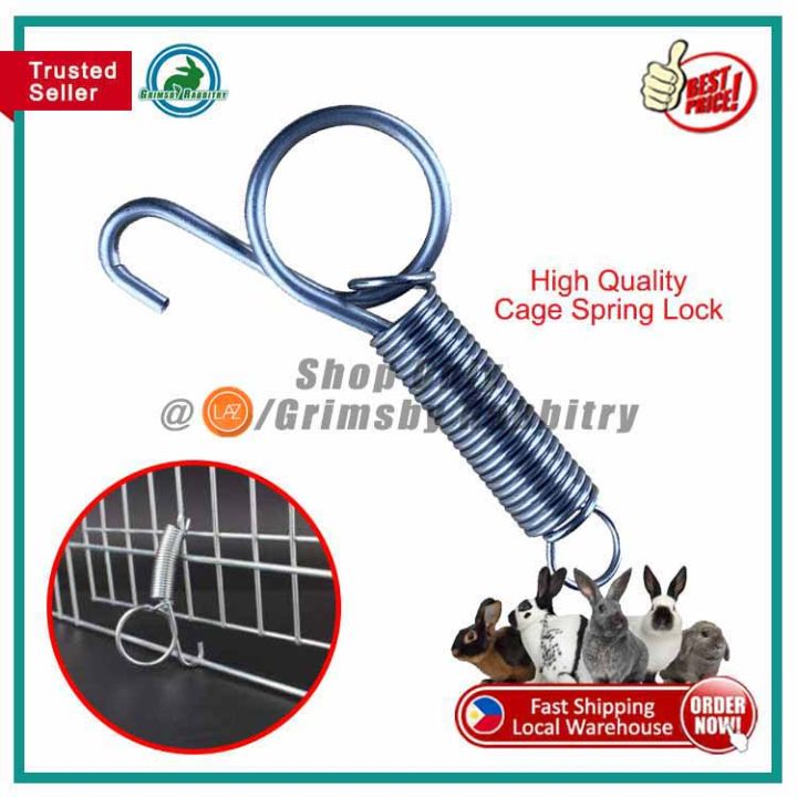 GLP Cage Spring Lock Hooks for Pet Cage Poultry Wire Fence Rabbit ...
