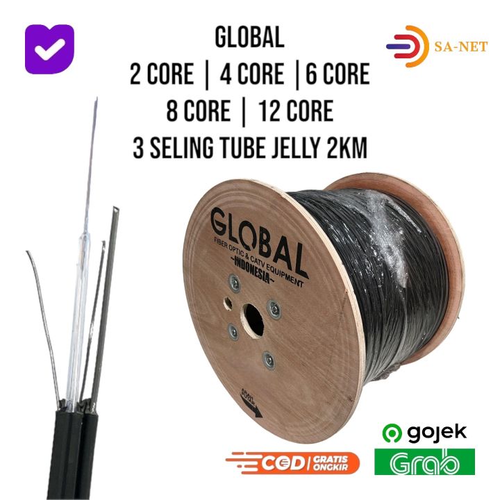 GLOBAL 2 4 6 8 12 CORE 3 SELING TUBE JELLY 1KM - 2KM /1000M - 2000M ...