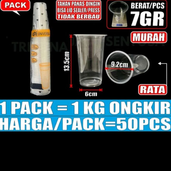 Gelas plastik Oval 18 oz tebal / oz pp cup plastik isi 50pcs | Lazada Indonesia