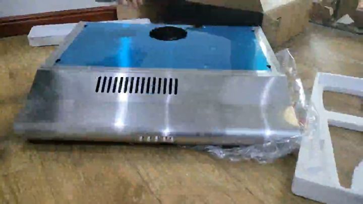 Range Cooker Hood with Push Buttons Kitchen Ductless and Ducted Mode ...