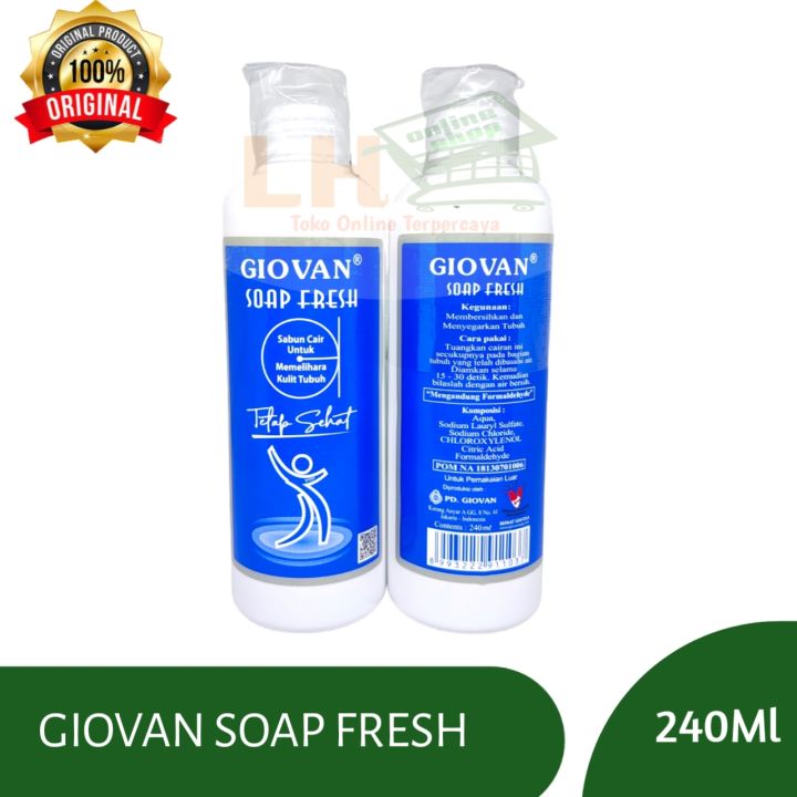 GIOVAN SABUN CAIR AMAN BUAT BAYI giovan soap fresh 240 ml | Lazada ...