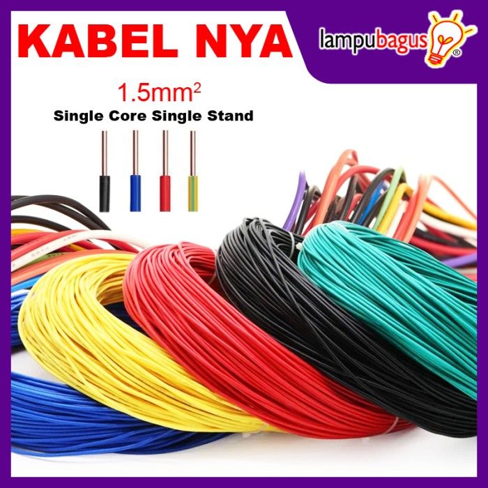 Kabel Listrik NYA 1.5mm | Kabel Engkel Tembaga Asli 3 Meter SNI ...