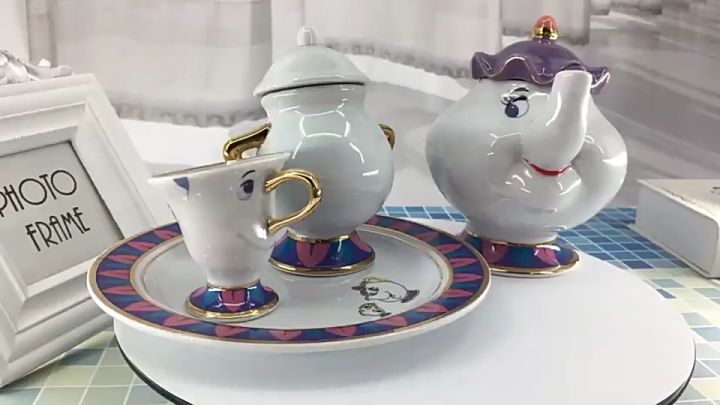 NEW Beauty and The Beast Mrs. Potts Chip Tea Pot Cup Set Teapots Mug ...