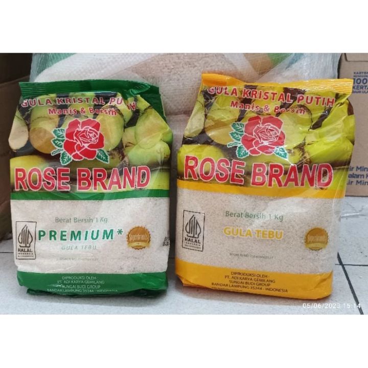 Rose Brand Gula Kristal putih hijau/kuning 1kg | Lazada Indonesia