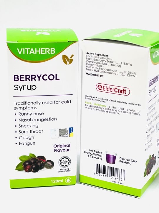 BERRYCOL SYRUP (BLACK ELDERBERRY EXTRACT) 120ML | Lazada