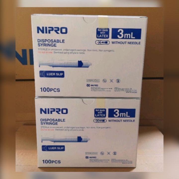 Syringe Nipro💉 ไซริงค์ นิโปร ขนาด 3ml. บรรจุ 100 อัน สินค้ามีพร้อมส่ง | Lazada.co.th