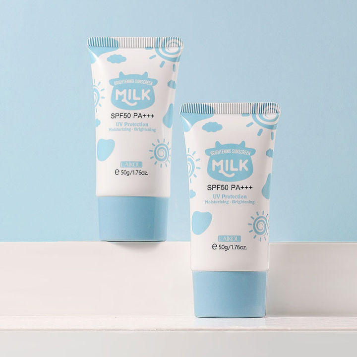 LAIKOU Milk Moisturizing Sunscreen SPF50 PA+++ UVB UVA Protector Sun ...