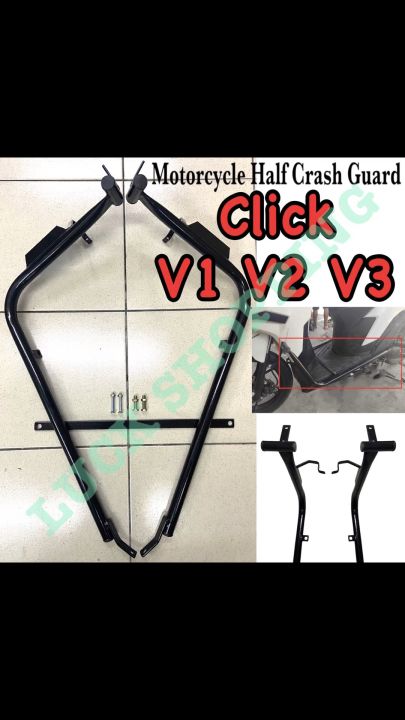 Honda Click V1 V2 V3 Good Quality Motorcycle Half Crash Guard Pair Made ...