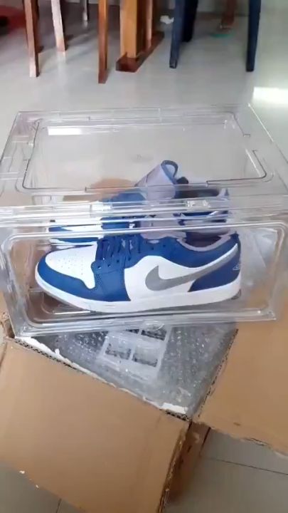 【COD】Acrylic Magnetic shoe box Side Drop and Front Drop shoe box ...