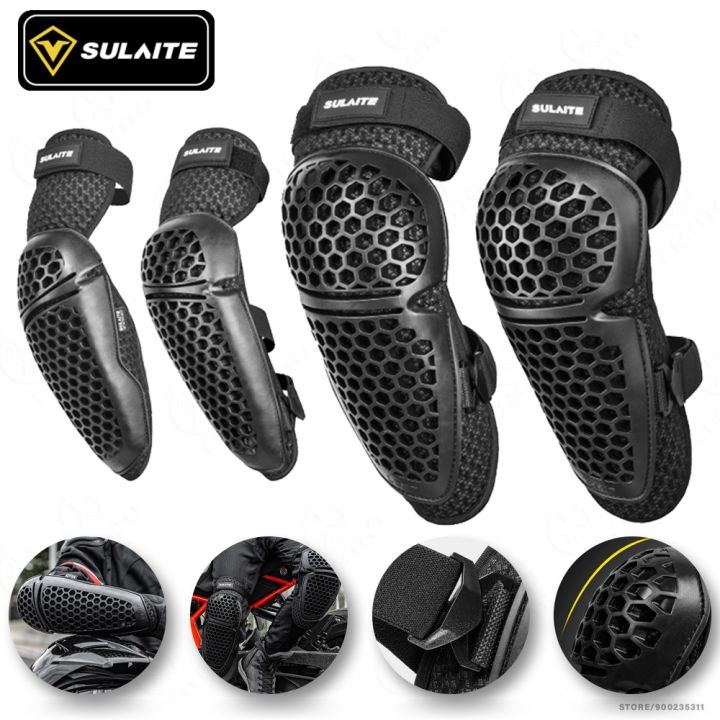 Motorcycle Knee Pads Motocross Knee Brace Mesh Motorcycle Elbow ...