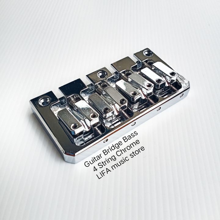 Guitar Bridge Bass 4 String Chrome | Lazada Indonesia