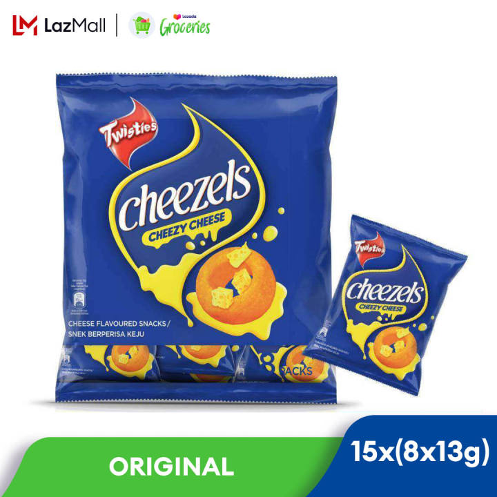 TWISTIES CHEEZELS ORIGINAL CORN SNACKS MULTIPACK 15X8X13G | Lazada