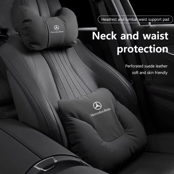 Car Seat Neck Pillow Lumbar Support Headrest Waist Cushion Accessories ...
