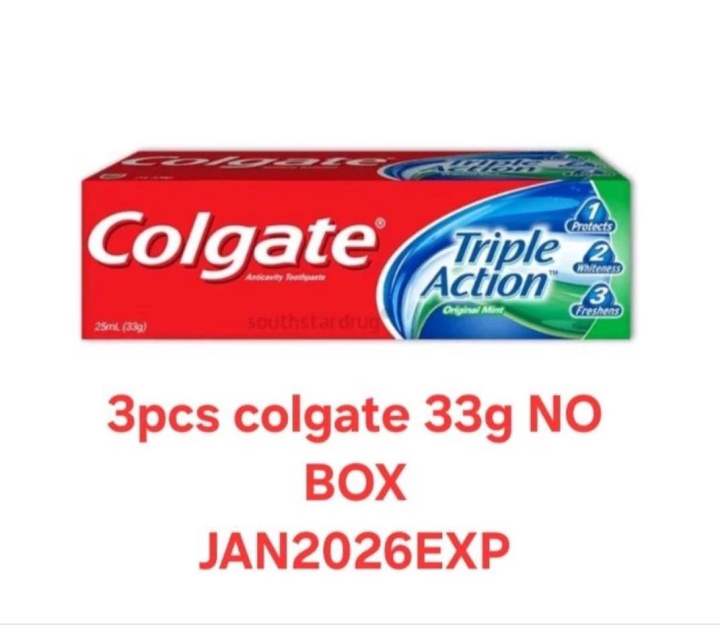 COLGATE TRIPLE ACTION 33G X3 NO BOX | Lazada PH