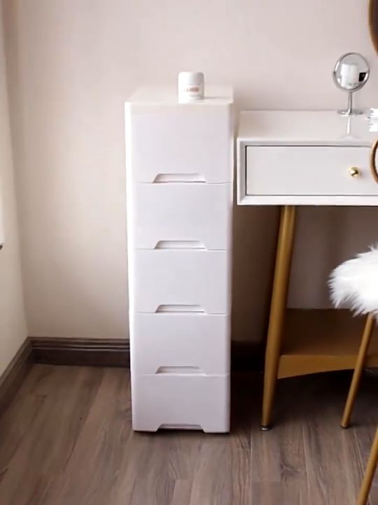 gooreestyle Kitchen Gap Plastic Storage Cabinet Drawer With Wheels ...